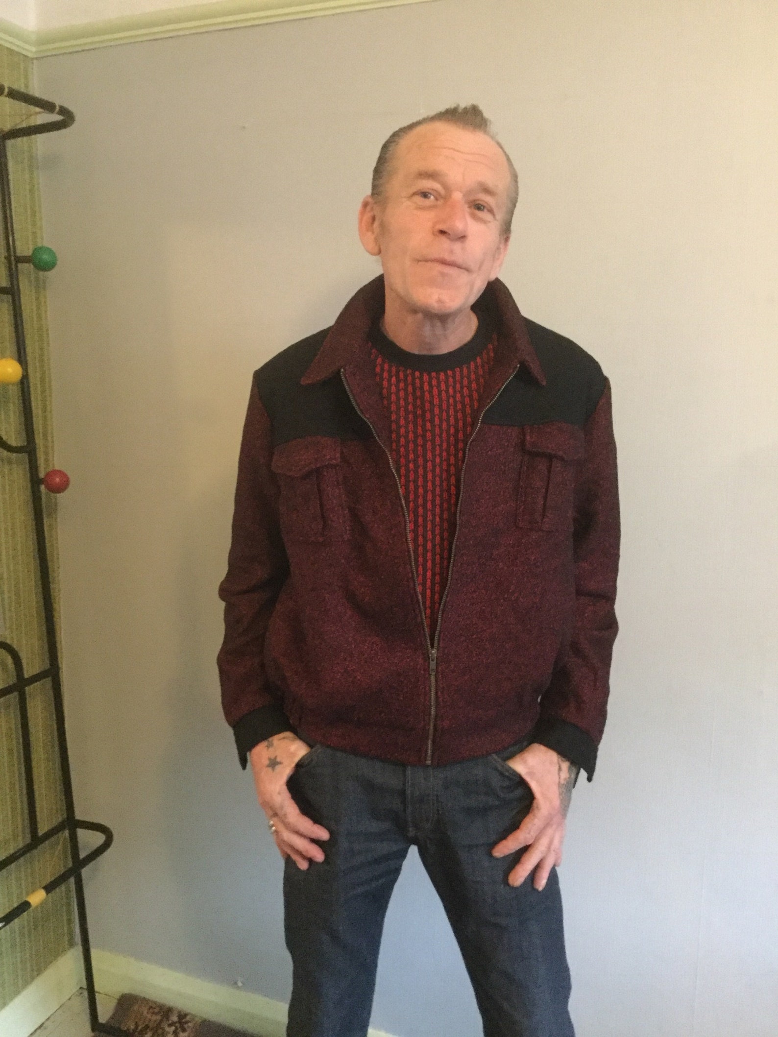 1950’s Gab Jacket . Classic Rockabilly Blouson Style . Sizes US Small ...