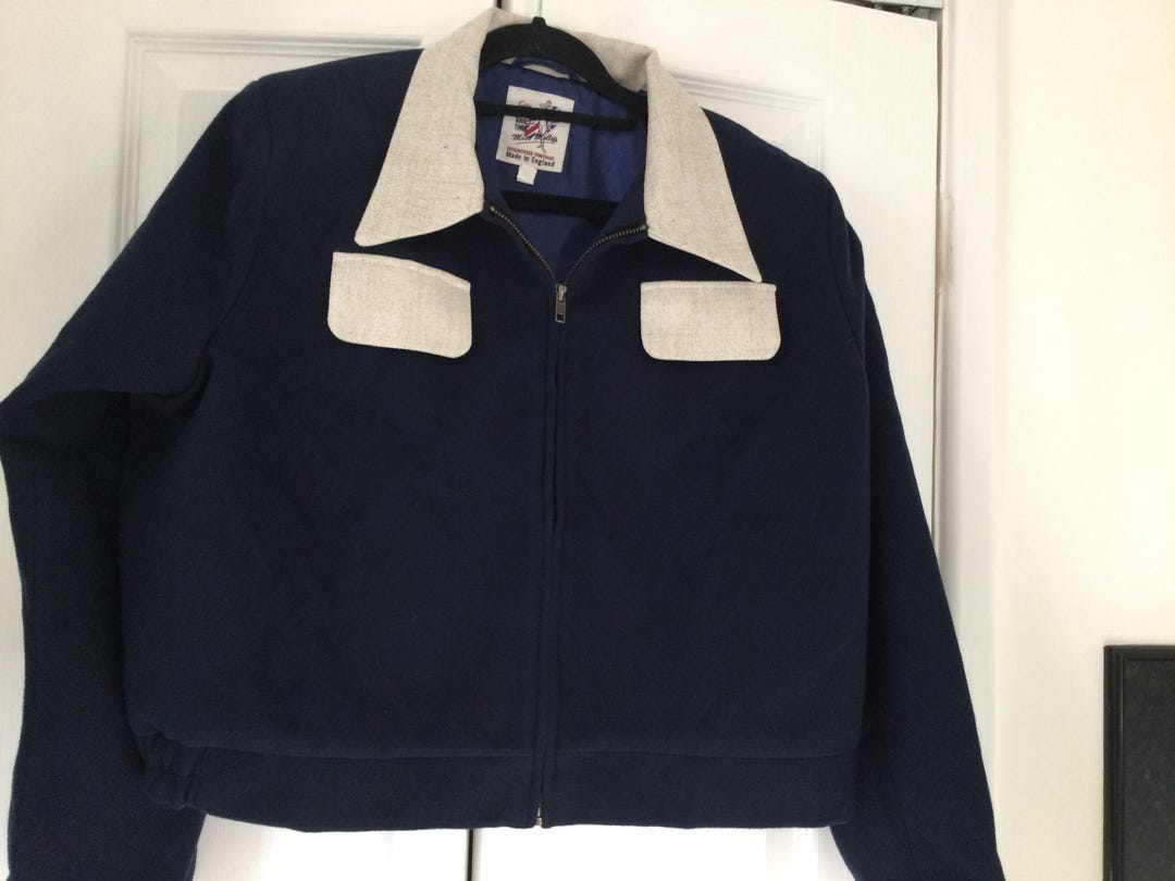 Vintage Style 1950s Ladies “gab” Jacket. Rockabilly.full Zip, Cuff ...