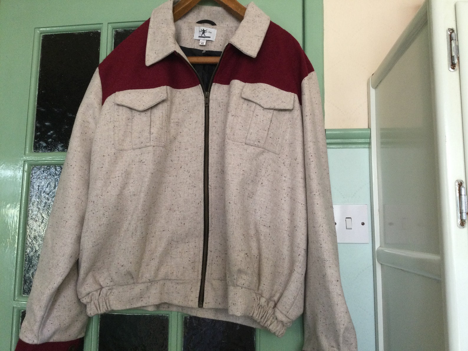 Exclusive to Doghouse Vintage Mens 1950s Style gab Jacket.cream ...