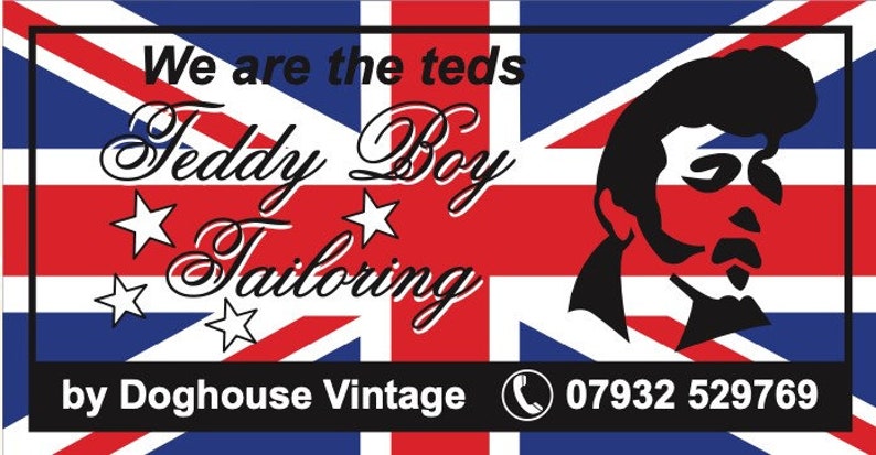 Teddy Boy Drape Jacket . 1950s Teddy Boy . Size 56 . Black With Red ...