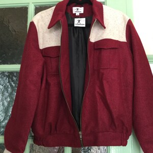 Exclusive to Doghouse Vintage Mens 1950s Style gab Jacket.burgundy ...