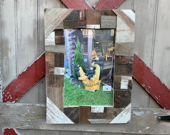 Barn Wood and Tobacco Stick Frame Made From Rescued and Reclaimed Barn ...
