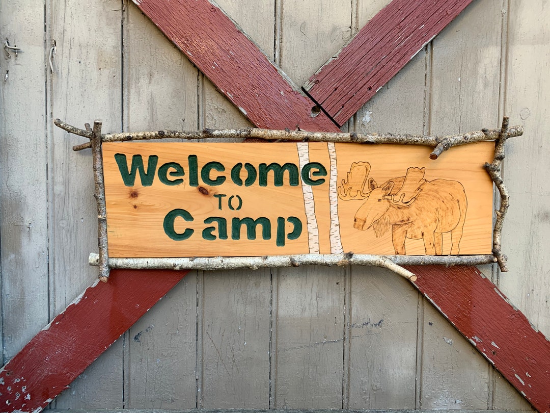 Welcome to Camp Sign - Etsy