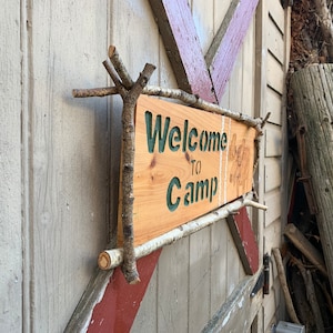 Welcome to Camp Sign - Etsy