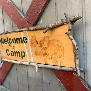 Welcome to Camp Sign - Etsy