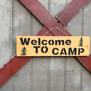 Wooden Welcome to Camp Sign - Etsy
