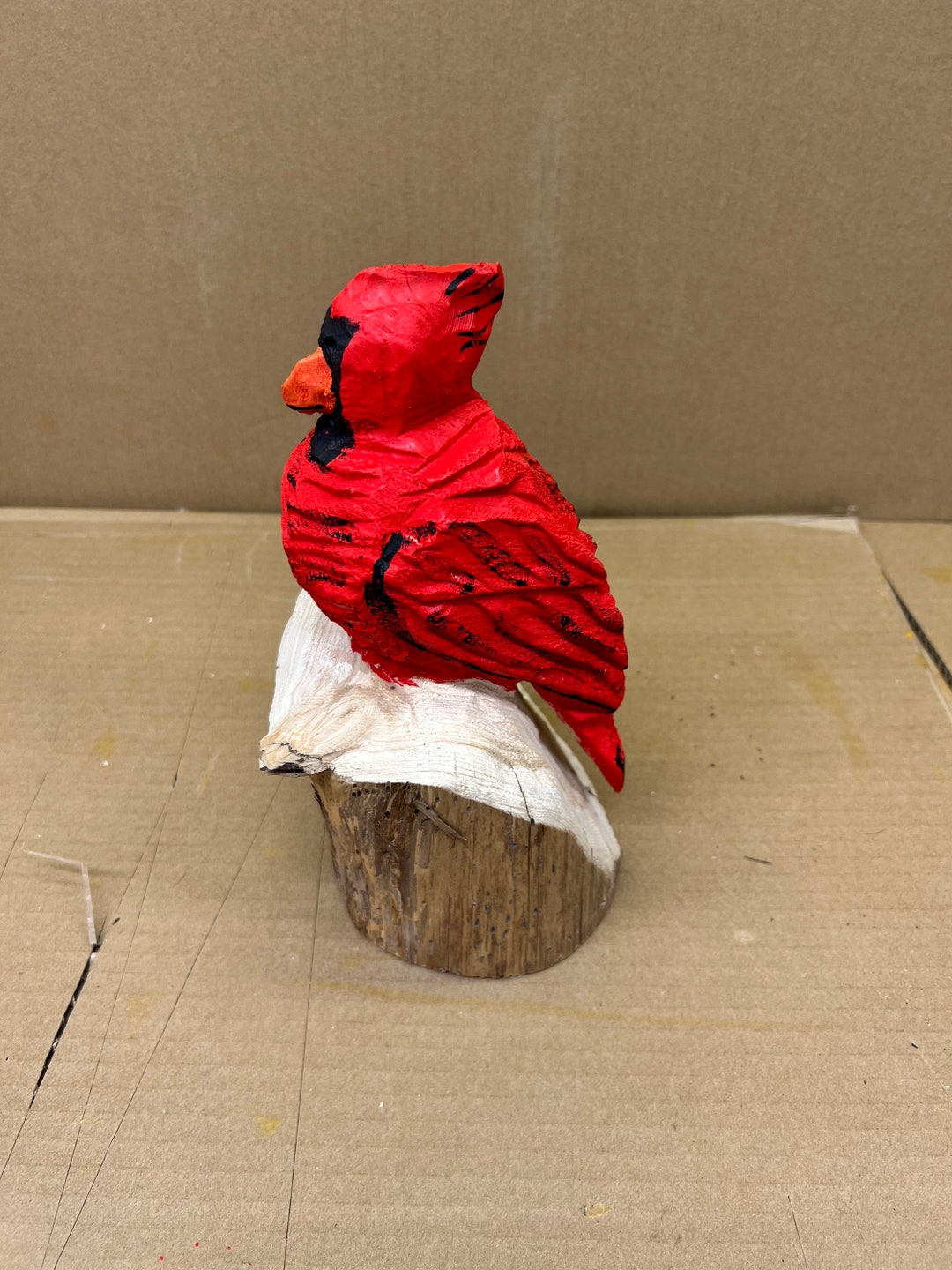 Chainsaw Carved Cardinal - Etsy