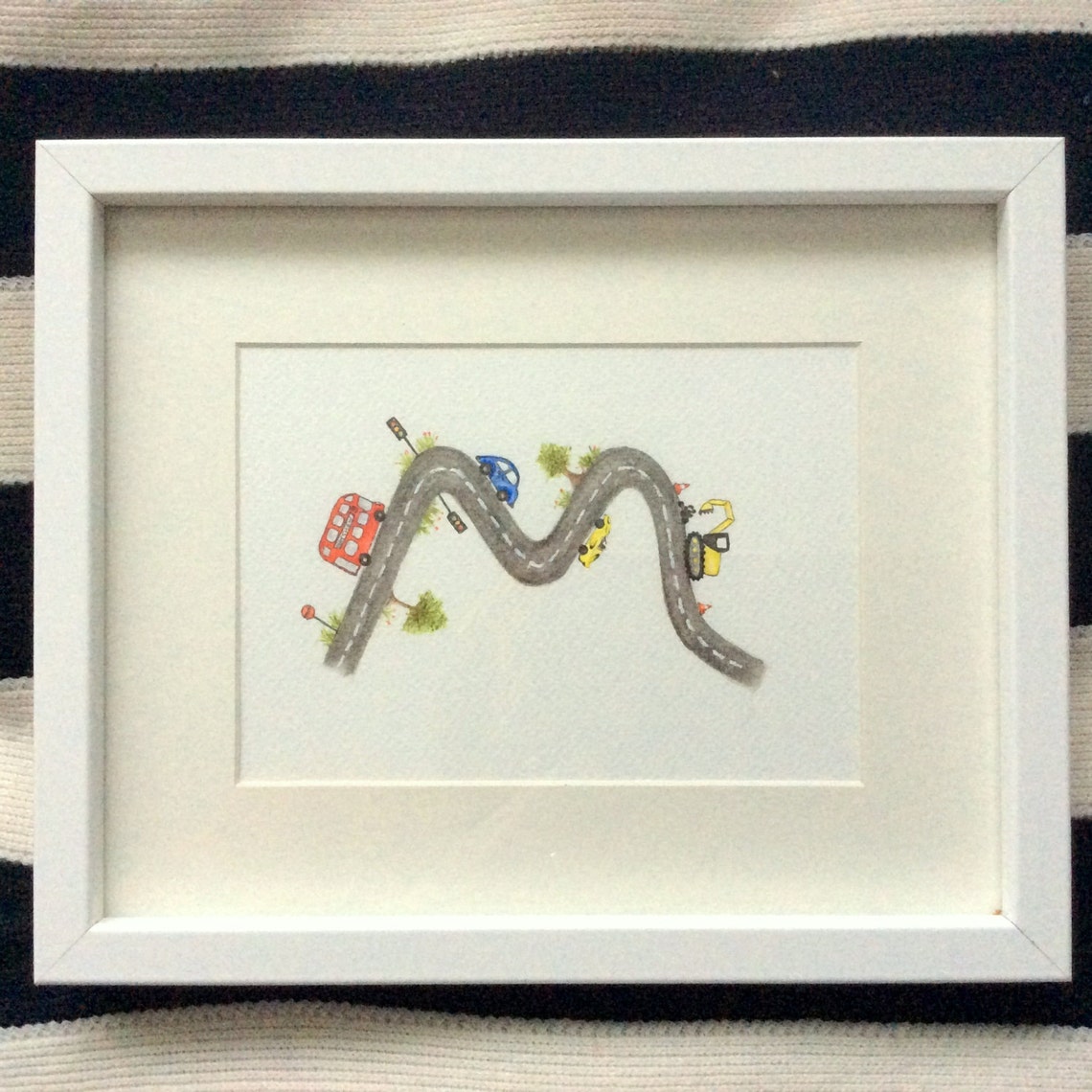 Custom Letter Painting for Kids. Road, Vehicle Themed. Original ...