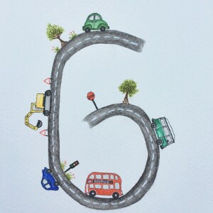 Custom Letter Painting for Kids. Road, Vehicle Themed. Original ...