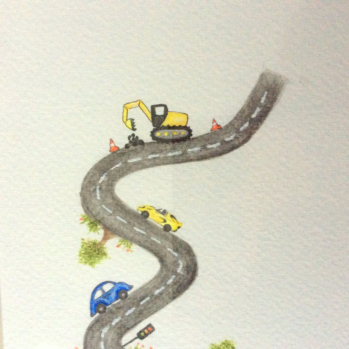 Custom Letter Painting for Kids. Road, Vehicle Themed. Original ...