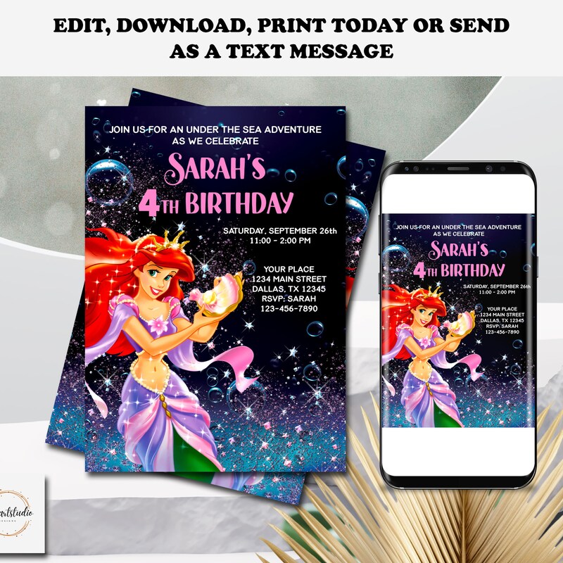 Princess Ariel Party - Etsy