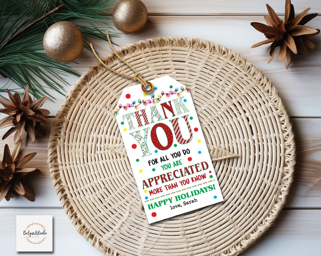 Editable Thank You for All You Do Gift Tag Template-printable - Etsy