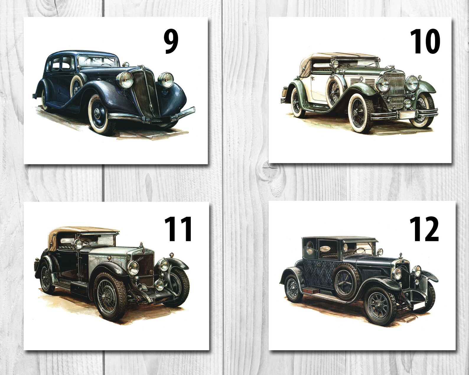 Car Art Prints Vintage Car Prints Car Themed Room Antique | Etsy