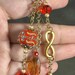 Red & Gold Beaded Keychain: Purse Charm - Etsy