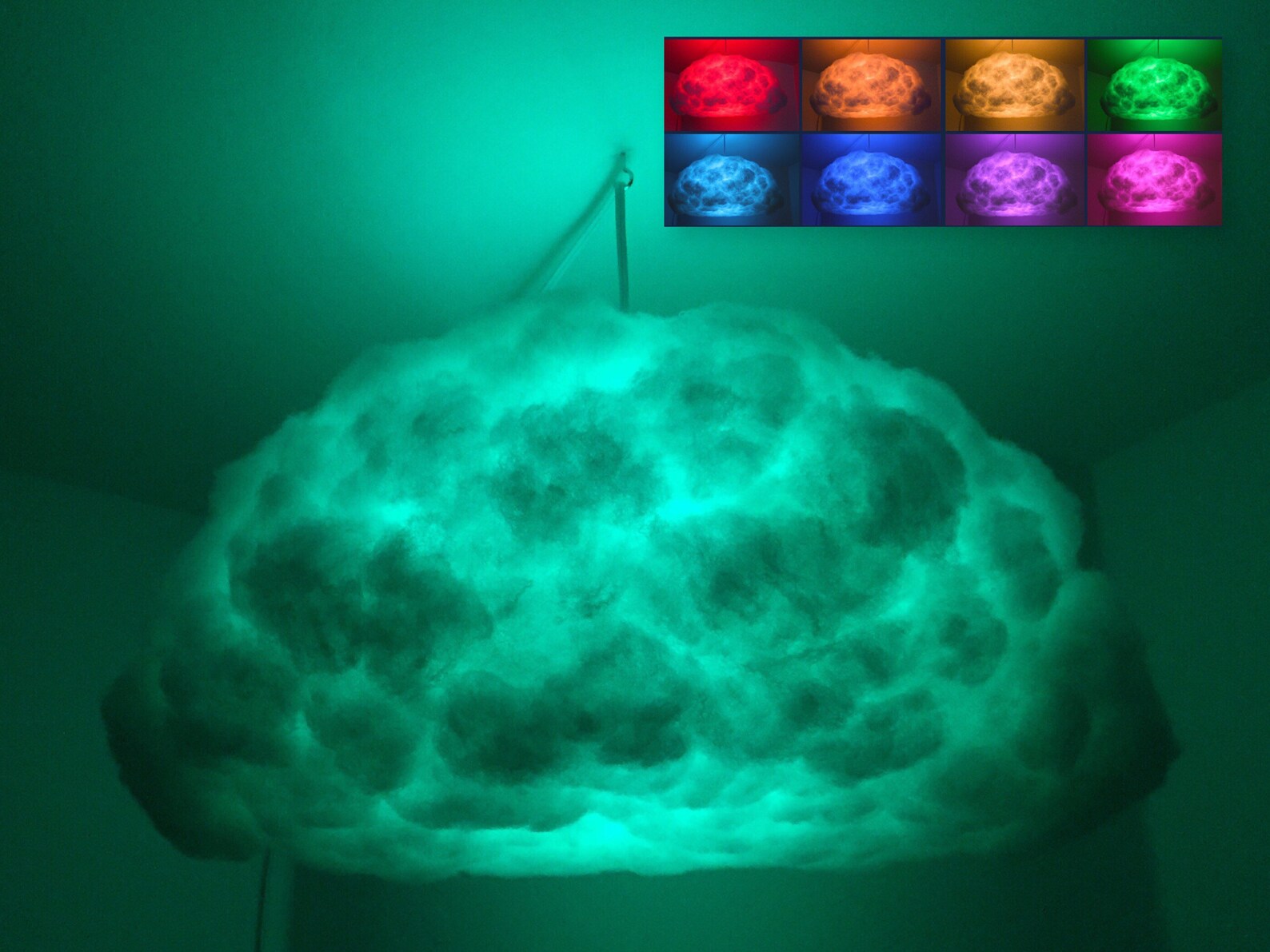 2ft Rainbow Cloud Light With Remote Control - Etsy