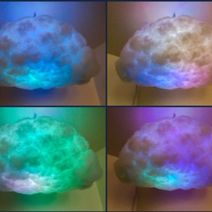 2ft Sound Reactive Rainbow Cloud Light With Remote Control - Etsy