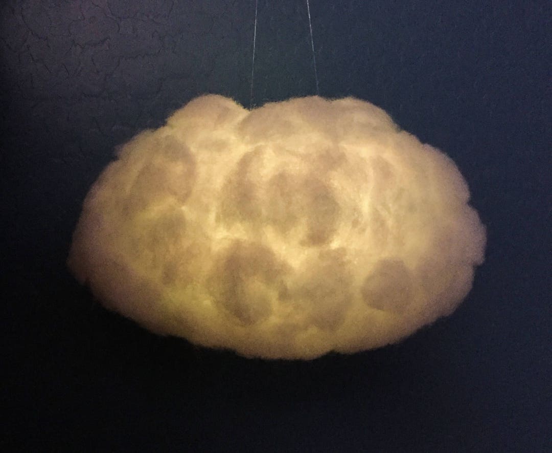 12 Oval Dream Cloud Light With Warm or Cool White LED Lights Remote ...