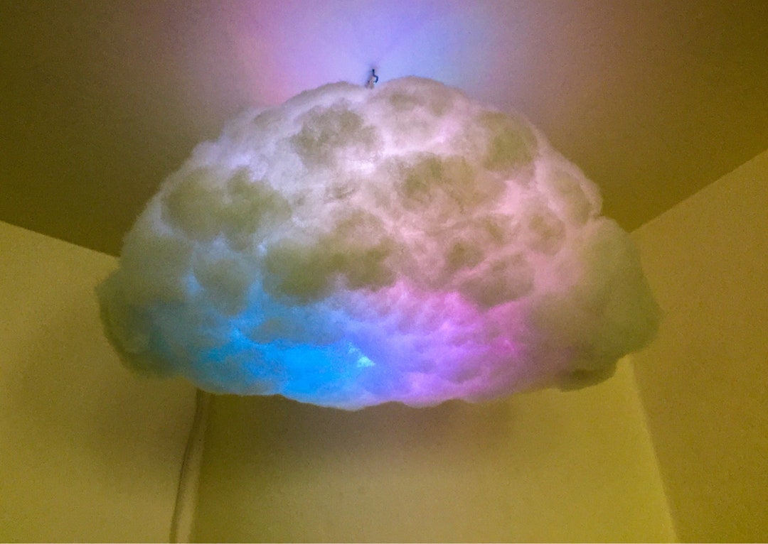 3ft Sound Reactive Multi Colored Rainbow Cloud Light With Music Sync, Remote Control - Etsy