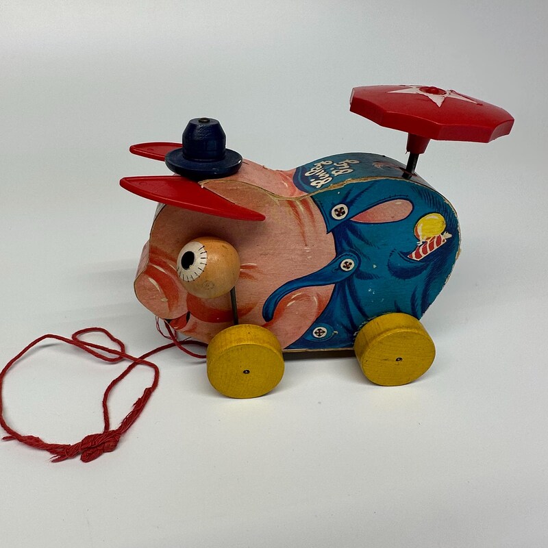 Pig Pull Toy - Etsy