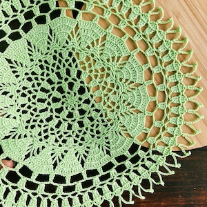 Light Green Crocheted Doily, Lace Doily for Wedding/home Decor, Table ...