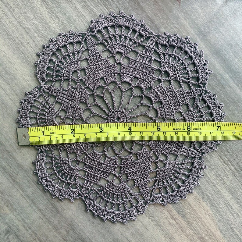 Gray Crocheted Round Doily Lace Doily for Wedding/home Decor - Etsy