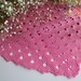 Pink Square Crocheted Doily, Lace Doily for Wedding/home Decor, Table ...