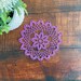 Purple Crochet Round Doily, Lace Doily for Wedding/home Decor, Table ...