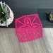 Pink Square Crocheted Doily, Lace Doily for Wedding/home Decor, Table ...