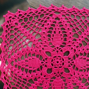 Pink Square Crocheted Doily, Lace Doily for Wedding/home Decor, Table ...