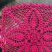 Pink Square Crocheted Doily, Lace Doily for Wedding/home Decor, Table ...