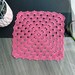 Pink Square Crocheted Doily, Lace Doily for Wedding/home Decor, Table ...