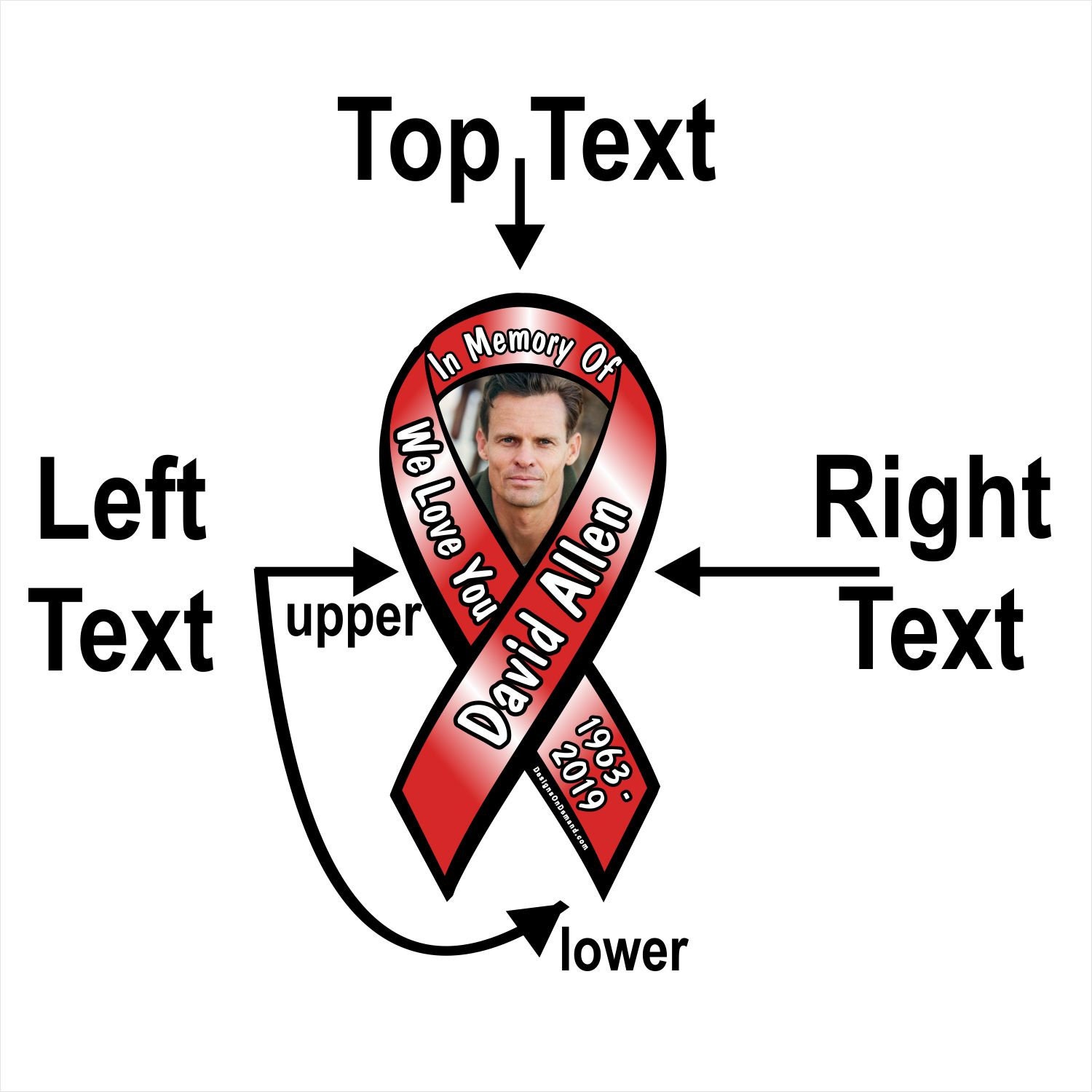 Personalized Murder Awareness Ribbon Magnet Add Photo or - Etsy