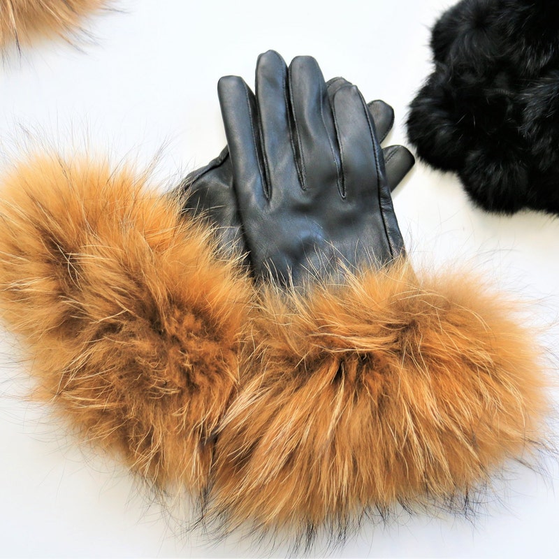 Rabbit Fur Glove - Etsy