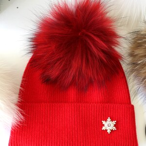 Red Cable Knit Beanie Cashmere Wool Knit Blend Hat Genuine - Etsy