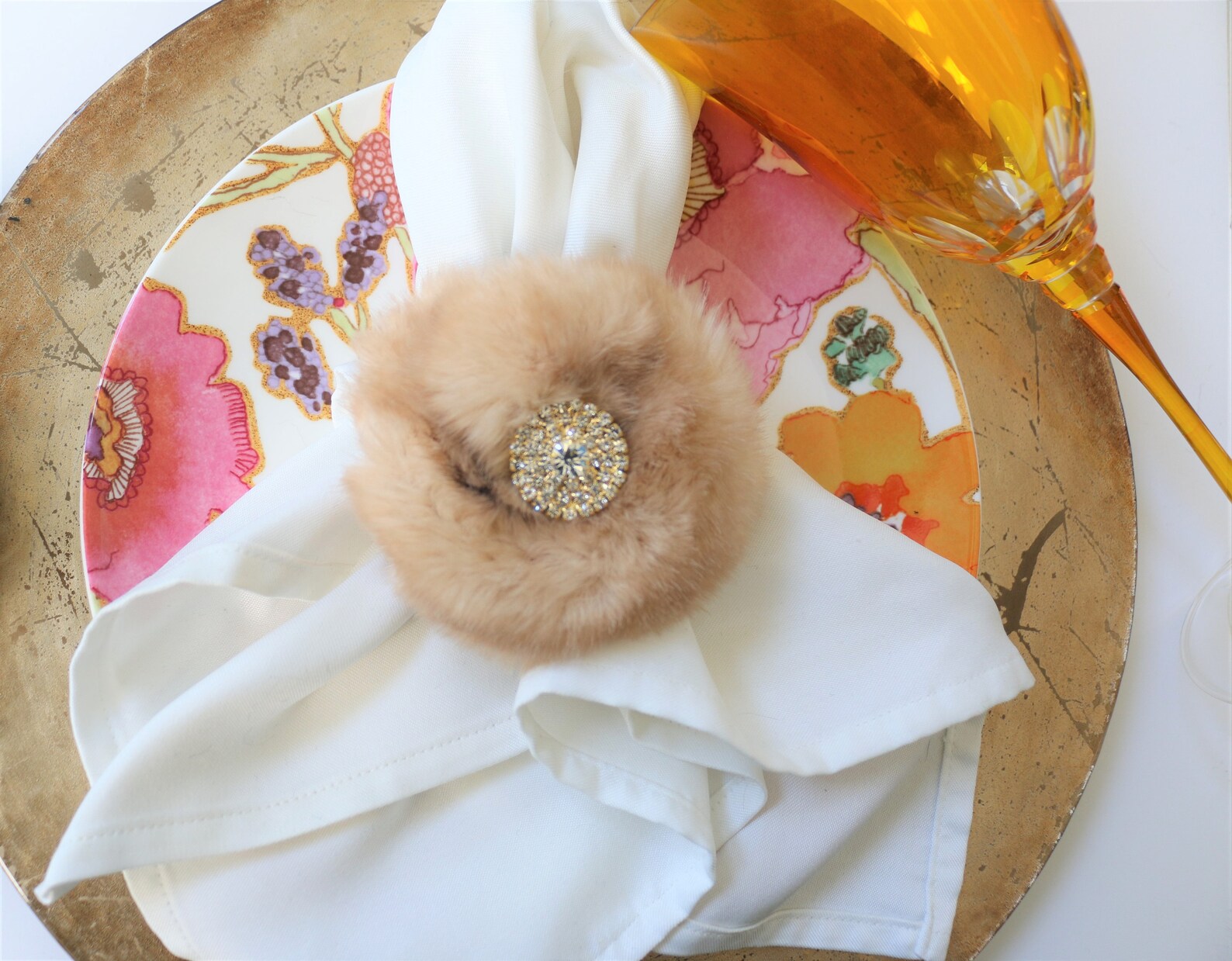 Napkin Rings, Napkin Holders, Mink Fur Napkin Rings, NEW! - Etsy