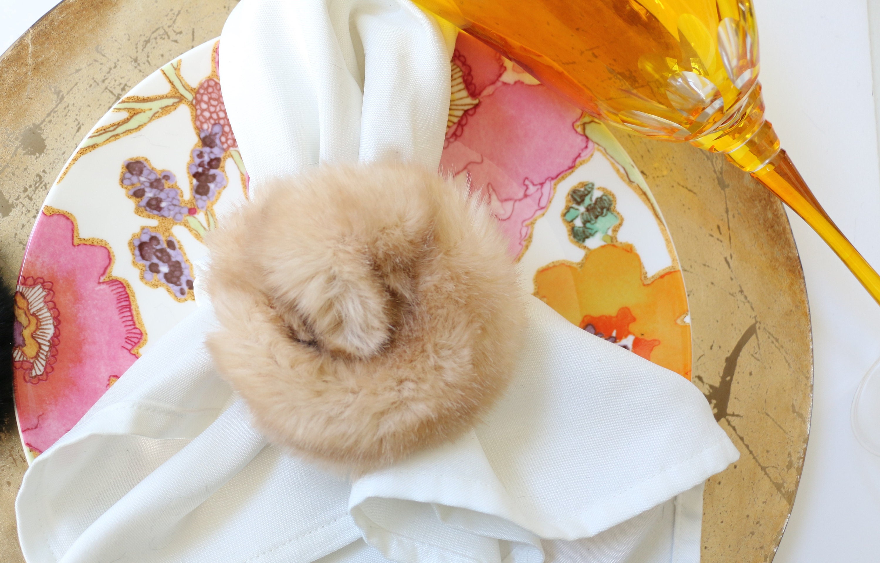 Napkin Rings Napkin Holders Mink Fur Napkin Rings NEW | Etsy