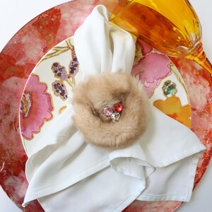 Napkin Rings, Napkin Holders, Mink Fur Napkin Rings, NEW! - Etsy