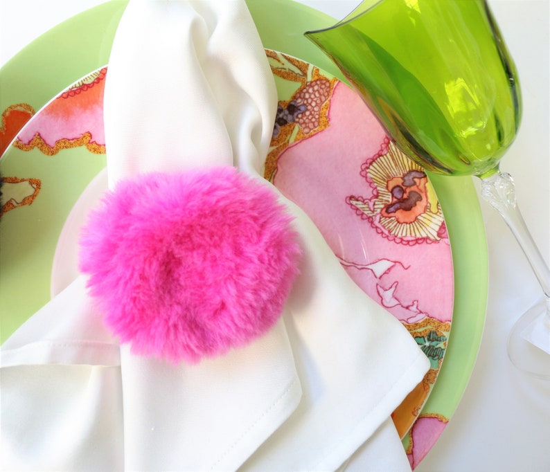 Napkin Rings Napkin Holders Mink Fur Napkin Rings NEW - Etsy