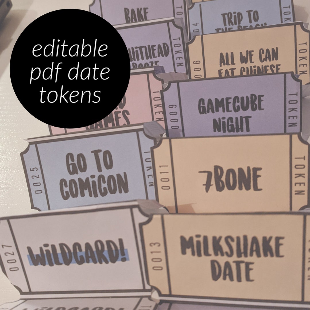 Instant Digital Download / Vintage Cinema Tickets Date Night Tokens / 4 ...