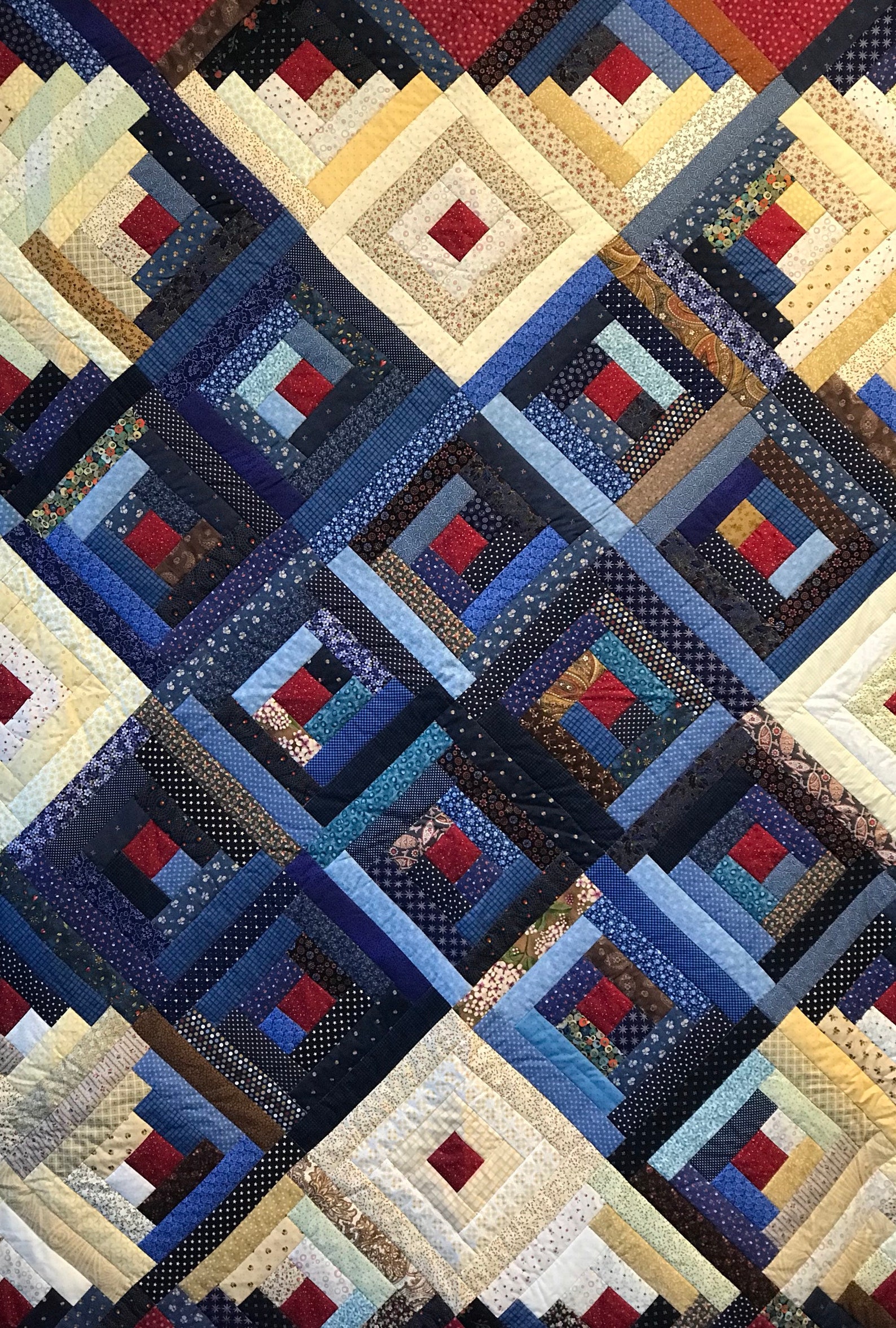 Handmade Traditional Rustic Patchwork Quilt Log | Etsy