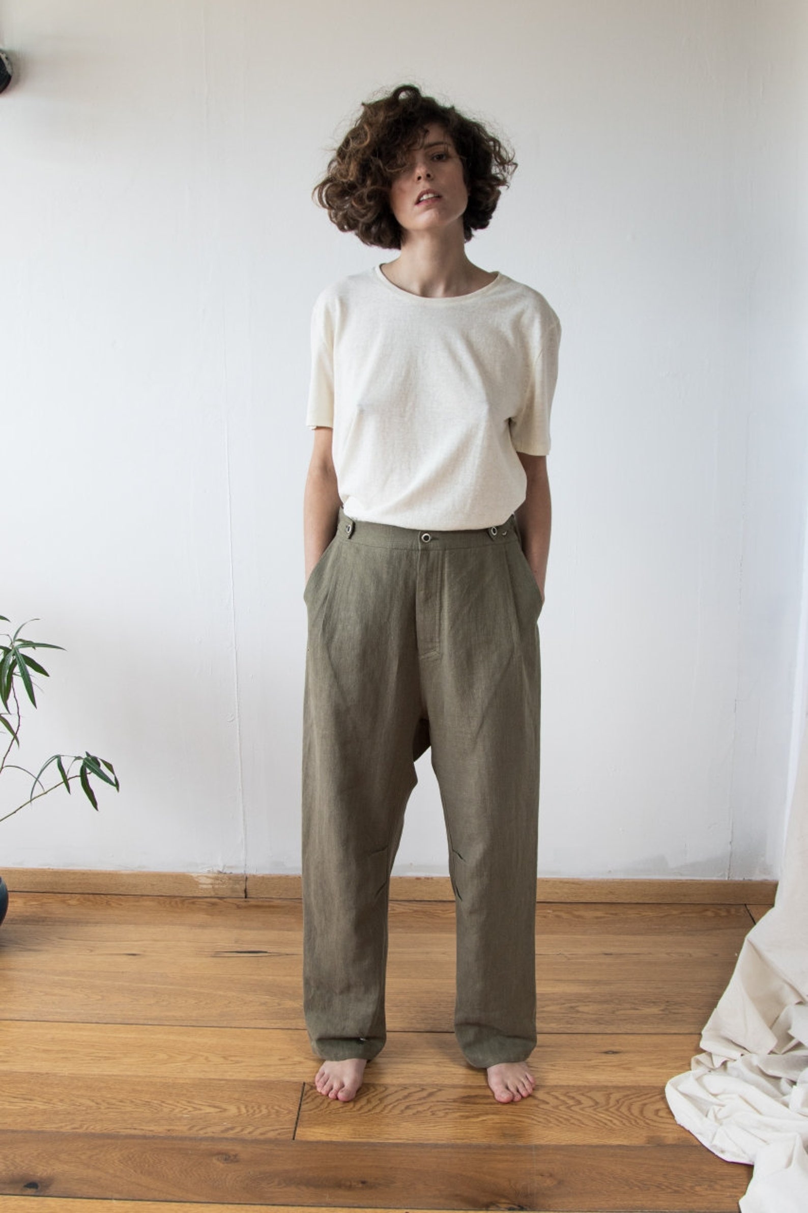 Unisex Hemp Pants | Wide Comfortable Trousers | Designer's Dropcrotch ...