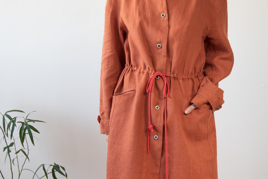 Linen Coat With Pockets | Summer Duster Coat | Elegant Long Linen ...