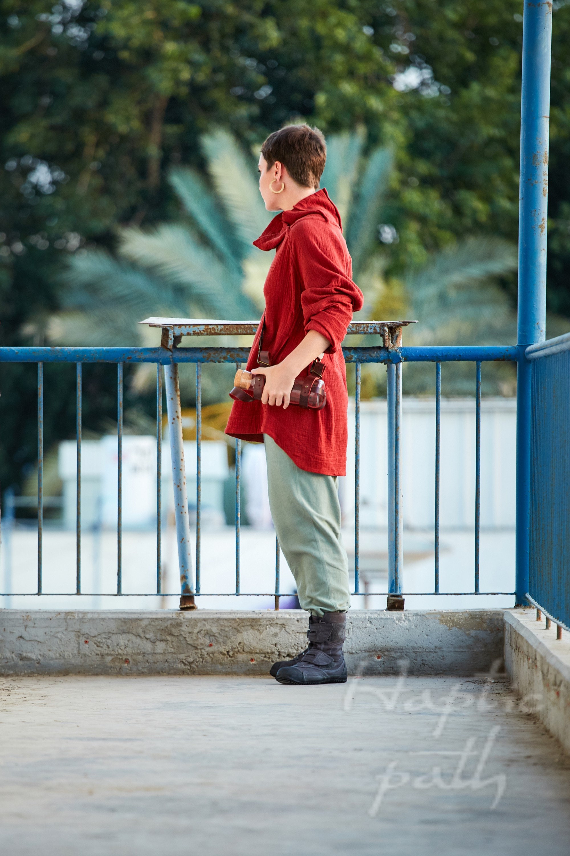 Mens Hemp Red Jumper | Long Sleeve's Shirt | Cosy Pullover | Unisex ...
