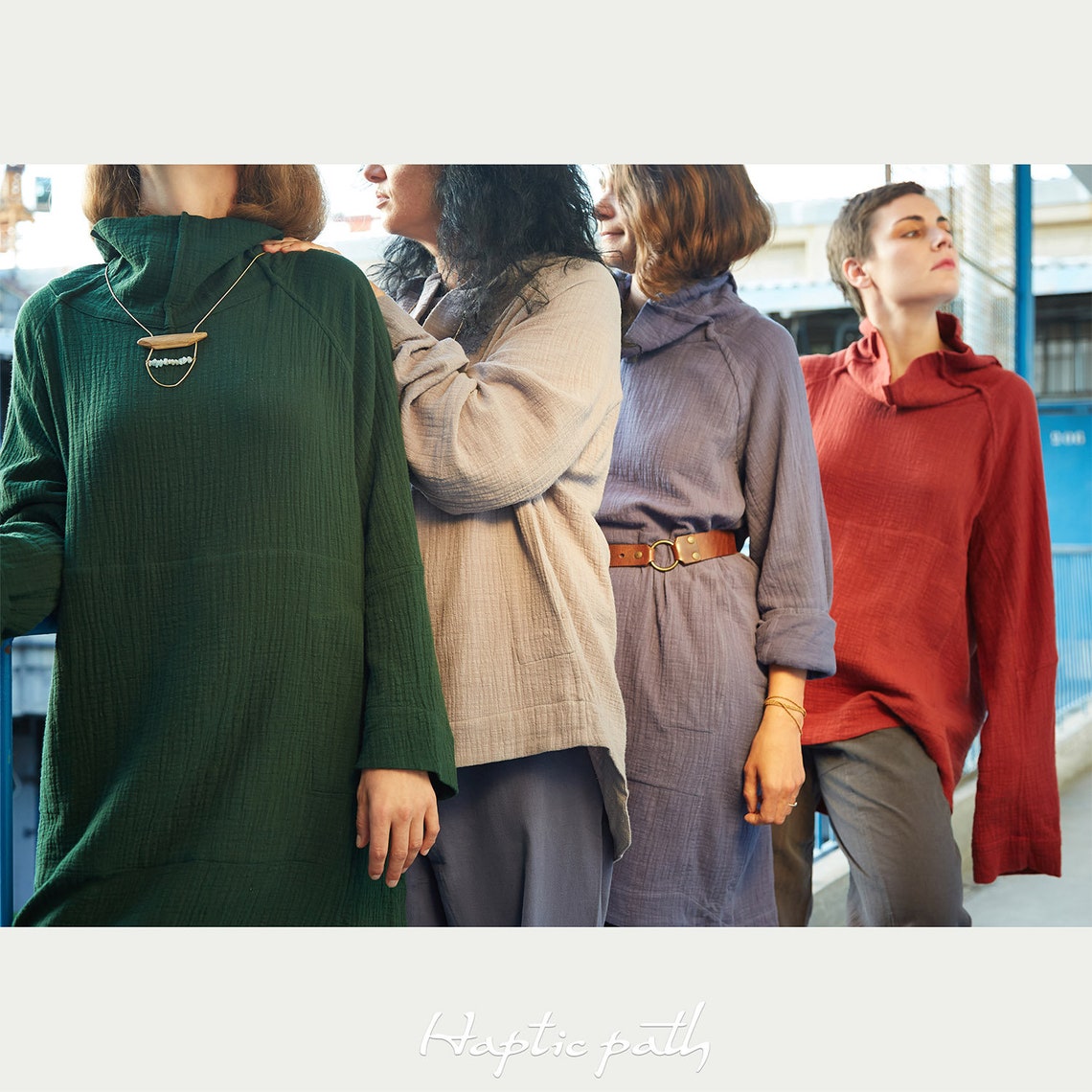 Loose Fit Cozy Dress With Long Sleeves and Front Pocket Hemp Comfy ...