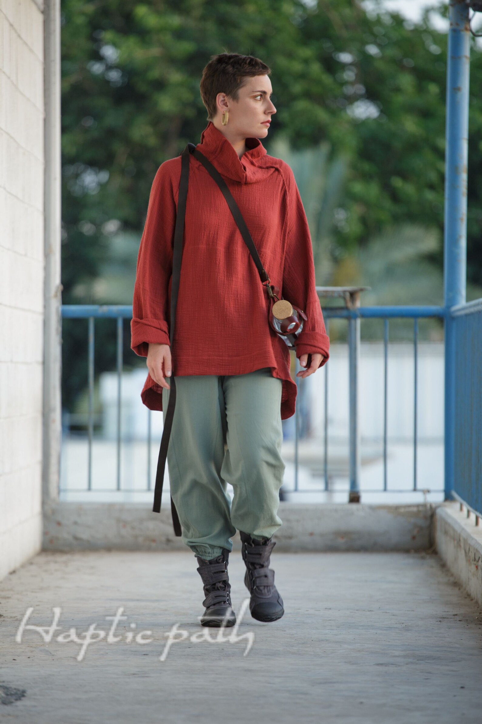 Terracotta Red Longsleeve | Comfy Pullover | Cosy Jumper With Turtle ...