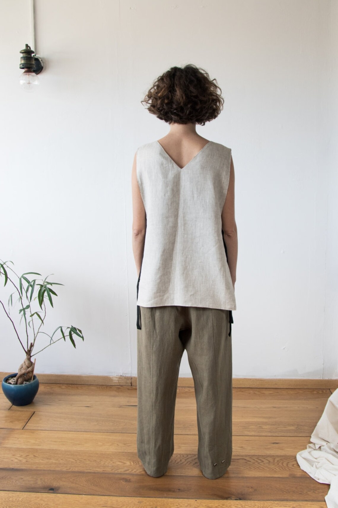 Mens Linen Tank Top | Reversible Summer Tunic | Ethical Clothing by ...