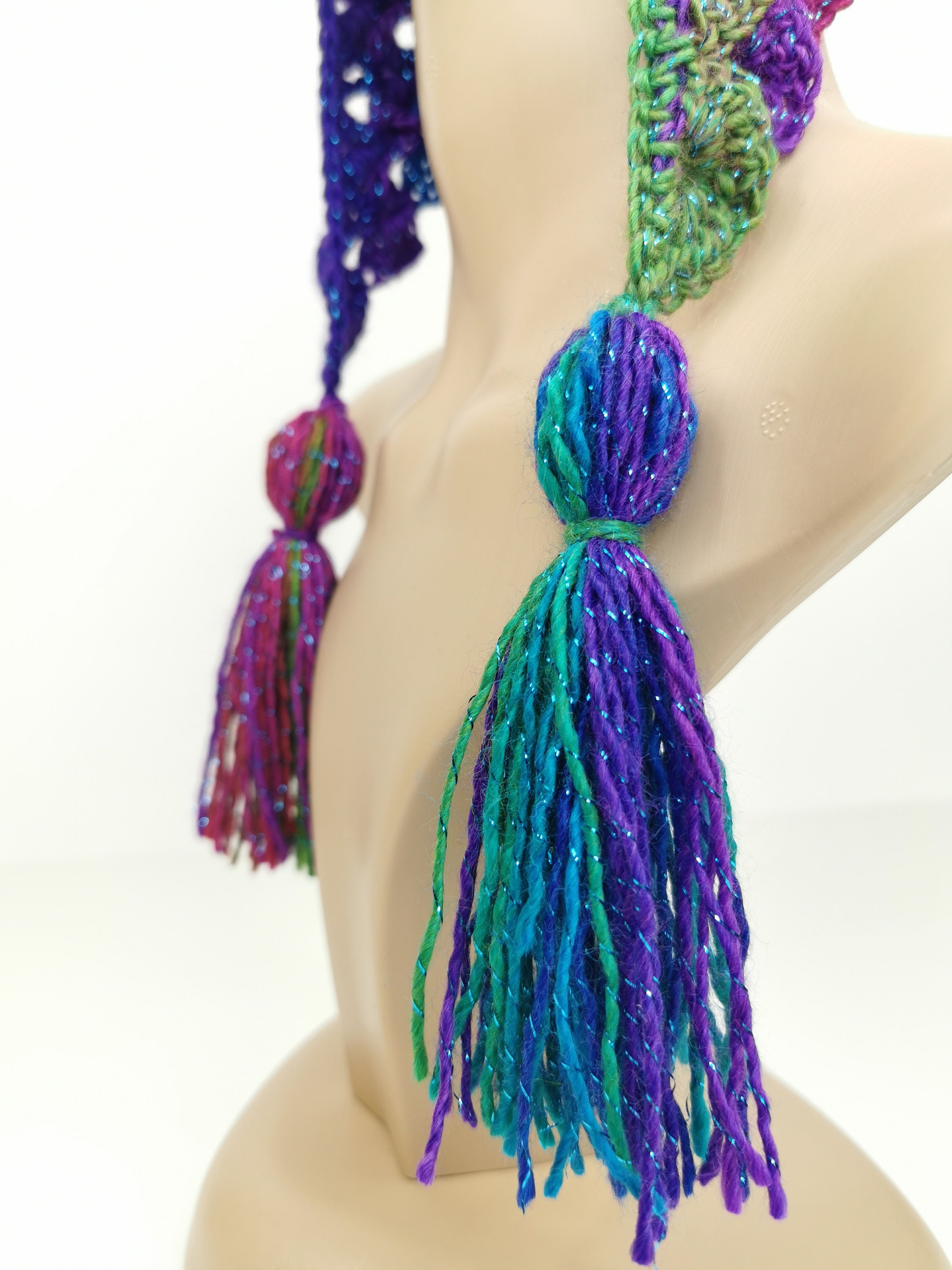 Crochet Dragon Scale Hat Crocodile Stitch Hat Fingerless | Etsy