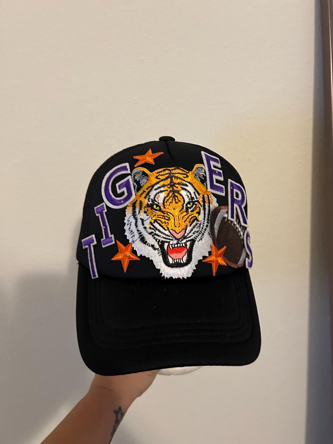 Clemson Tigers Trucker Hat With Patches, Tiger Patch, Gameday Hat ...