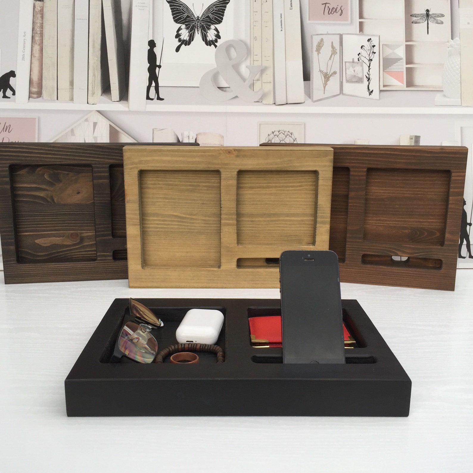 Personalised Man Tray Bedside Organiser Valet Tray - Etsy UK