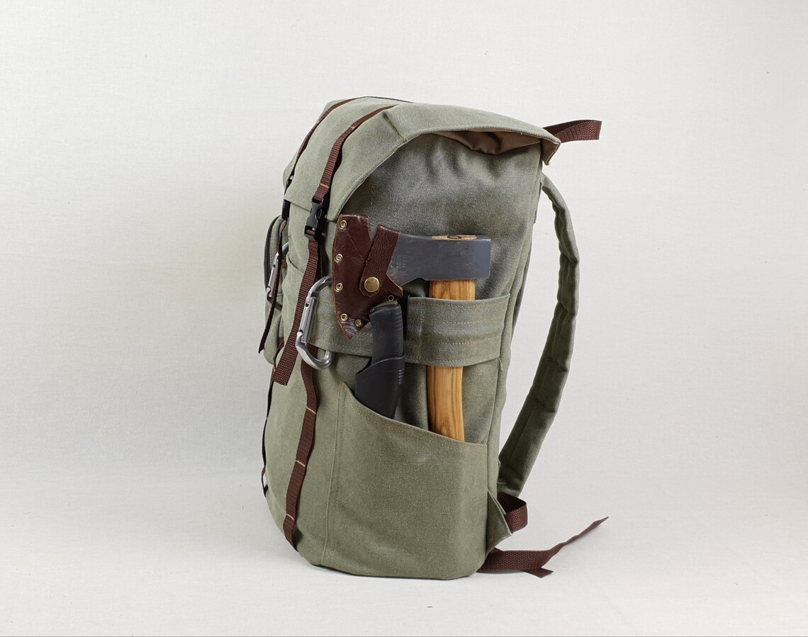 Bushcraft Pack 14oz Canvas Backpack 23l Heavy duty rucksack | Etsy